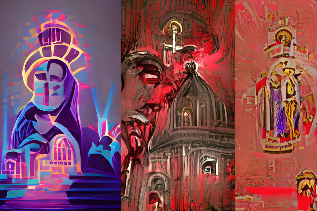 Pedi a uma Inteligência Artificial uma arte sobre o catolicismo de 20 ...
